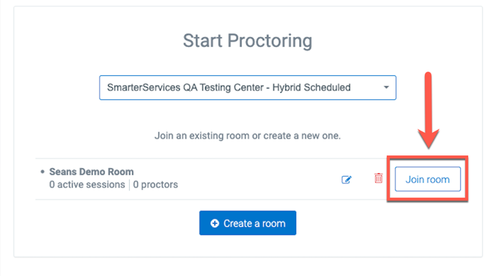 Joining a proctoring Room for Hybrid Virtual Proctoring Sessions ...