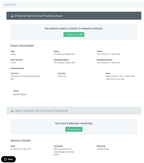 Scheduling a Live Online Proctoring Exam with SmarterServices ...